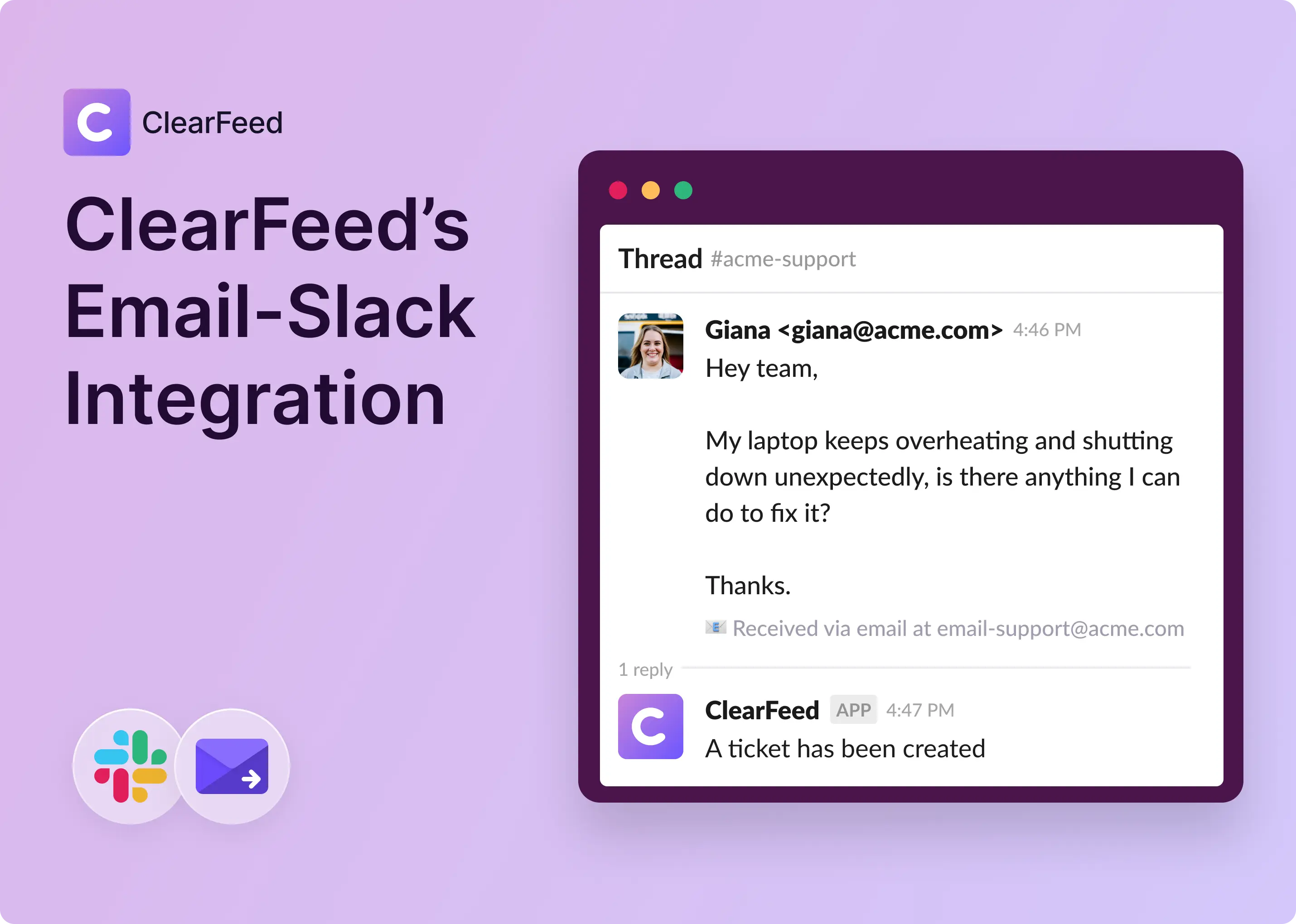 ClearFeed’s Email-Slack Integration: Work with Customers on Email Directly from Slack